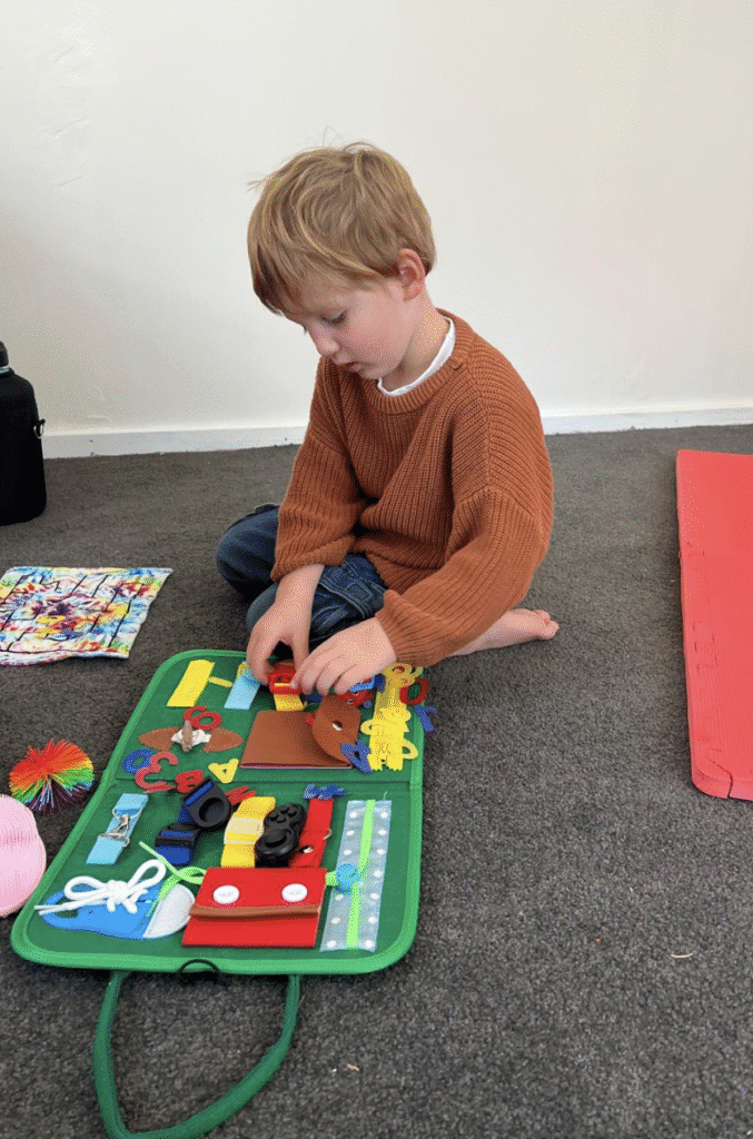 Busy Board for Toddlers | Montessori Sensory Motor Toy